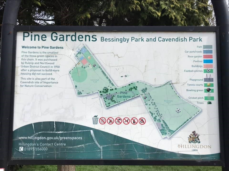 Pine Gardens Ruislip Map