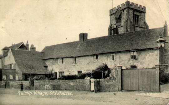 Ruislip Village Black And White Postcard 72