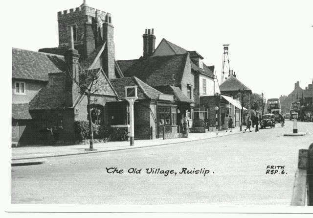 Ruislip Village Black And White Postcard 110