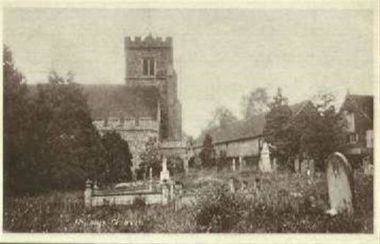 St Martin's Church Ruislip Black And White Postcard 12